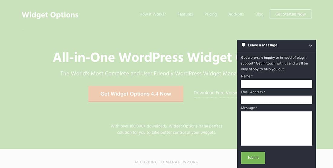 How to add WordPress sliding “Leave a Message” with Sticky CTA Button