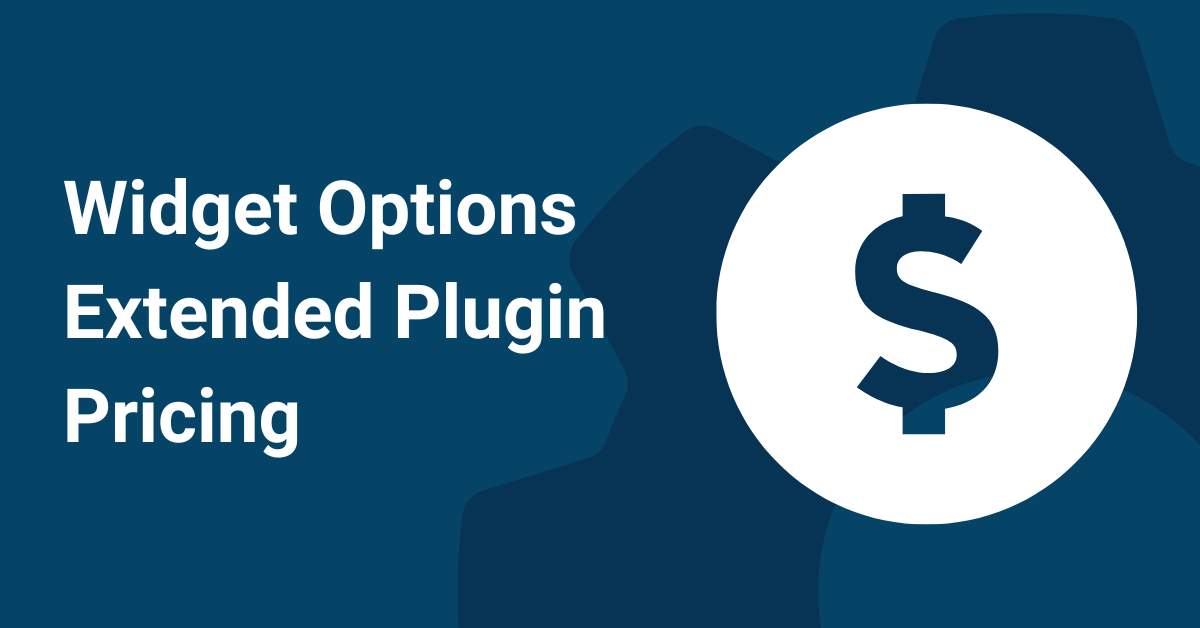 Widget Options Pricing - Widget & Block Management Plugin