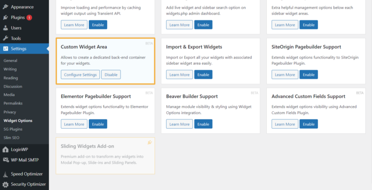 Exciting Update: Discover the New Custom Widget Area