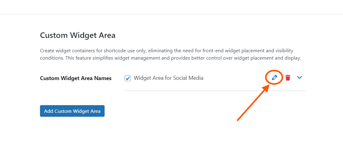 How to Use the Custom Widget Area - Widget Options